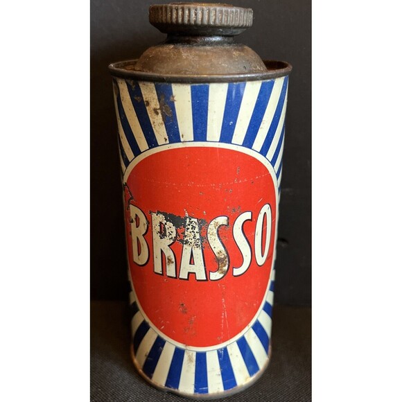 Brasso | Other | Vintage Brasso No 6 Metal Polish Empty Tin Can 95s ...